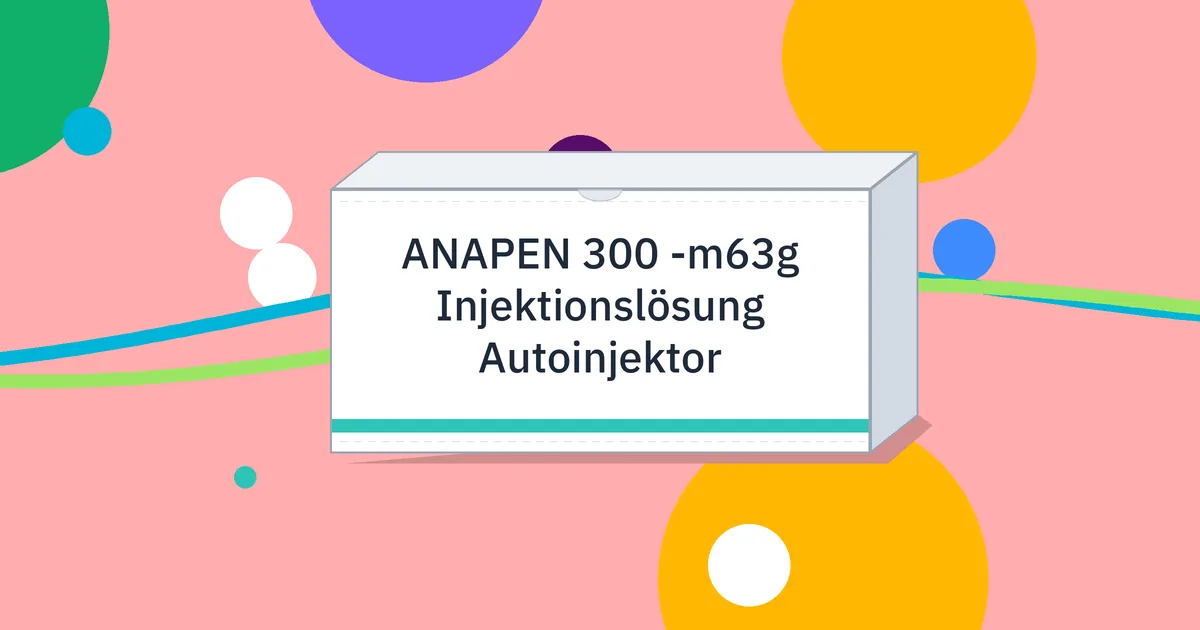 Symbolbild: Packung mit der Aufschrift ANAPEN 300 -m63g Injektionslösung Autoinjektor (PZN 15211429) – Verfügbarkeit und Bezug in Apotheken in Frankfurt am Main