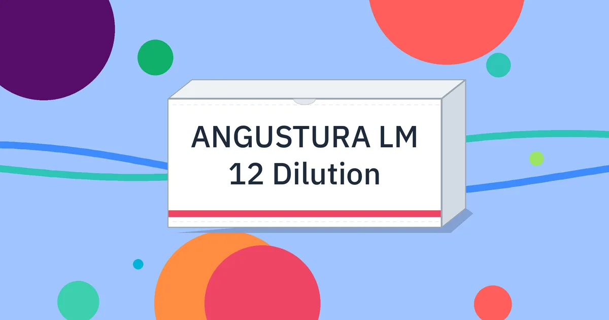 Symbolbild: Packung mit der Aufschrift ANGUSTURA LM 12 Dilution (PZN 13368434) – Verfügbarkeit und Bezug in Apotheken in Frankfurt am Main