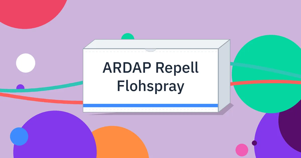 Symbolbild: Packung mit der Aufschrift ARDAP Repell Flohspray (PZN 19760311) – Verfügbarkeit und Bezug in Apotheken in Frankfurt am Main