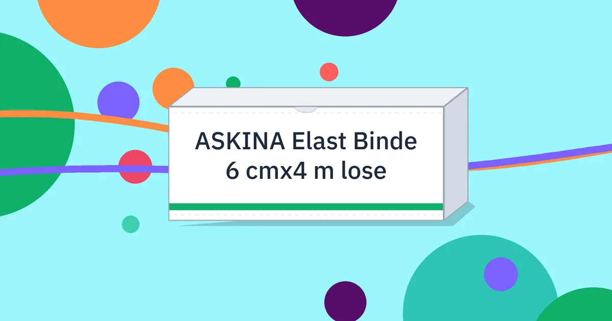 Symbolbild: Packung mit der Aufschrift ASKINA Elast Binde 6 cmx4 m lose (PZN 12735238) – Verfügbarkeit und Bezug in Apotheken in Frankfurt am Main