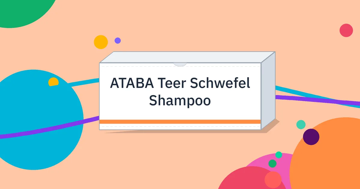 Symbolbild: Packung mit der Aufschrift ATABA Teer Schwefel Shampoo (PZN 07721091) – Verfügbarkeit und Bezug in Apotheken in Frankfurt am Main
