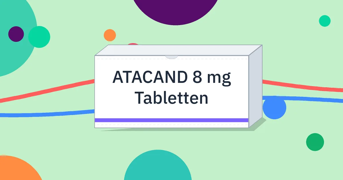 Symbolbild: Packung mit der Aufschrift ATACAND 8 mg Tabletten (PZN 08736723) – Verfügbarkeit und Bezug in Apotheken in Frankfurt am Main