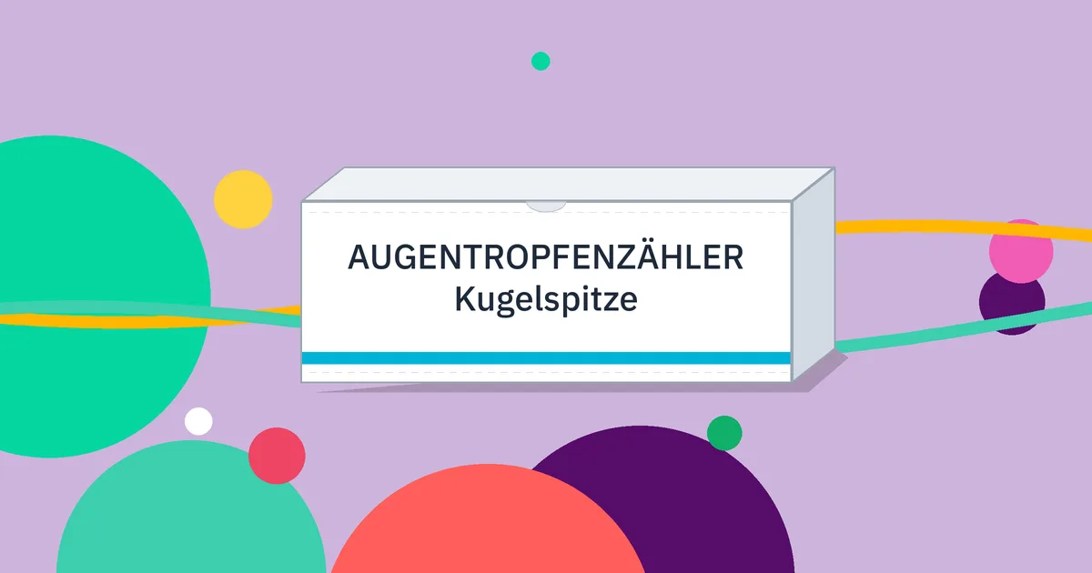 Symbolbild: Packung mit der Aufschrift AUGENTROPFENZÄHLER Kugelspitze (PZN 01724154) – Verfügbarkeit und Bezug in Apotheken in Frankfurt am Main