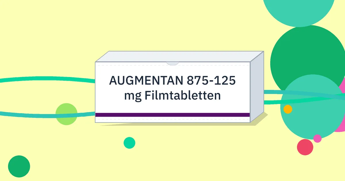 Symbolbild: Packung mit der Aufschrift AUGMENTAN 875-125 mg Filmtabletten (PZN 18897516) – Verfügbarkeit und Bezug in Apotheken in Frankfurt am Main