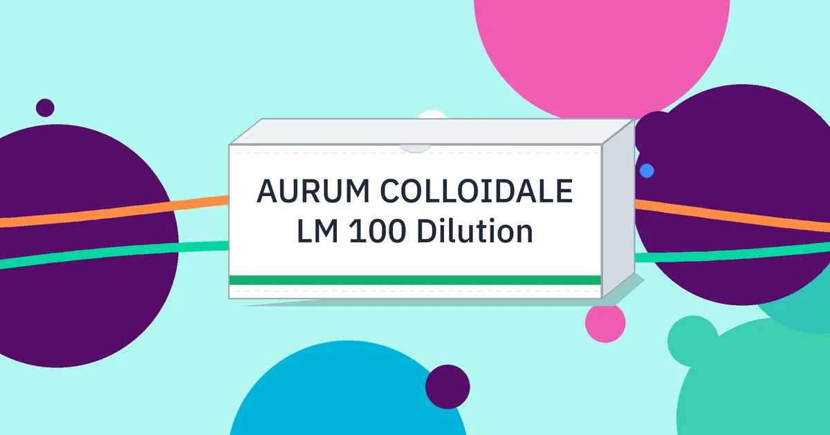 Symbolbild: Packung mit der Aufschrift AURUM COLLOIDALE LM 100 Dilution (PZN 12784521) – Verfügbarkeit und Bezug in Apotheken in Frankfurt am Main