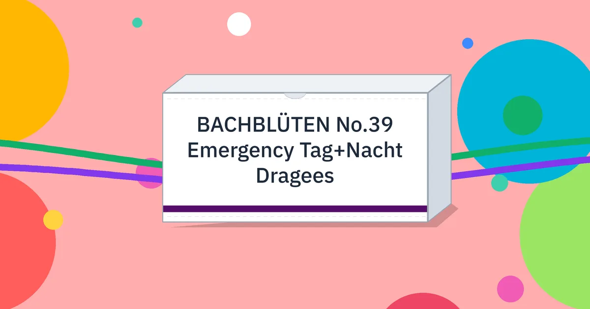 Symbolbild: Packung mit der Aufschrift BACHBLÜTEN No.39 Emergency Tag+Nacht Dragees (PZN 16006921) – Verfügbarkeit und Bezug in Apotheken in Frankfurt am Main