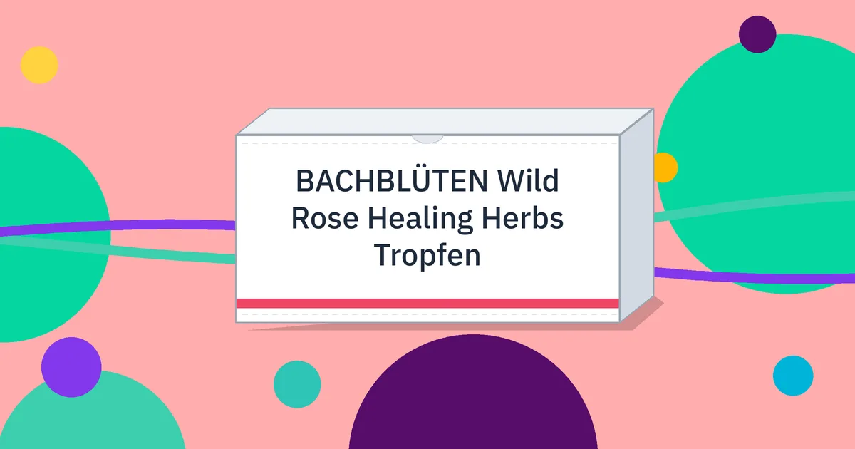Symbolbild: Packung mit der Aufschrift BACHBLÜTEN Wild Rose Healing Herbs Tropfen (PZN 07364248) – Verfügbarkeit und Bezug in Apotheken in Frankfurt am Main