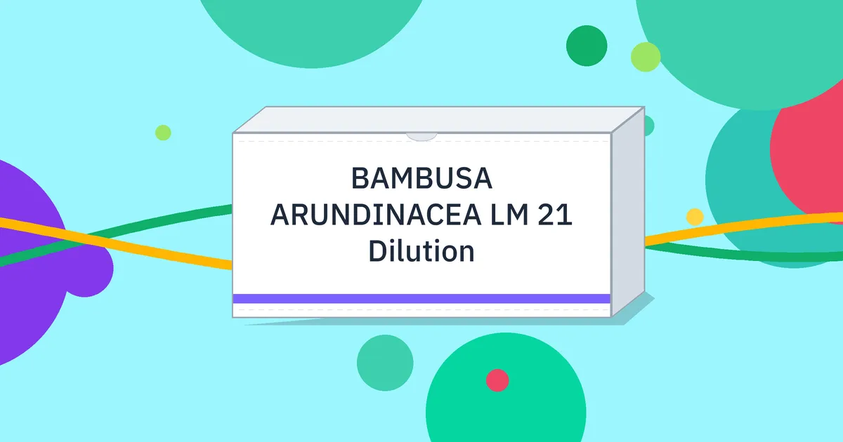 Symbolbild: Packung mit der Aufschrift BAMBUSA ARUNDINACEA LM 21 Dilution (PZN 12787732) – Verfügbarkeit und Bezug in Apotheken in Frankfurt am Main