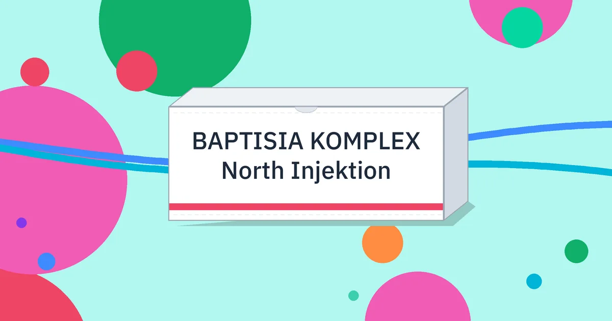 Symbolbild: Packung mit der Aufschrift BAPTISIA KOMPLEX North Injektion (PZN 07385523) – Verfügbarkeit und Bezug in Apotheken in Frankfurt am Main