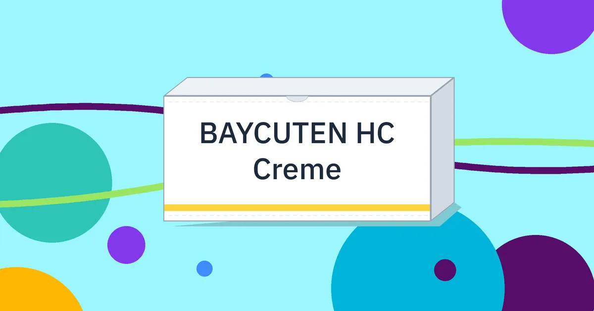 Symbolbild: Packung mit der Aufschrift BAYCUTEN HC Creme (PZN 03711693) – Verfügbarkeit und Bezug in Apotheken in Frankfurt am Main