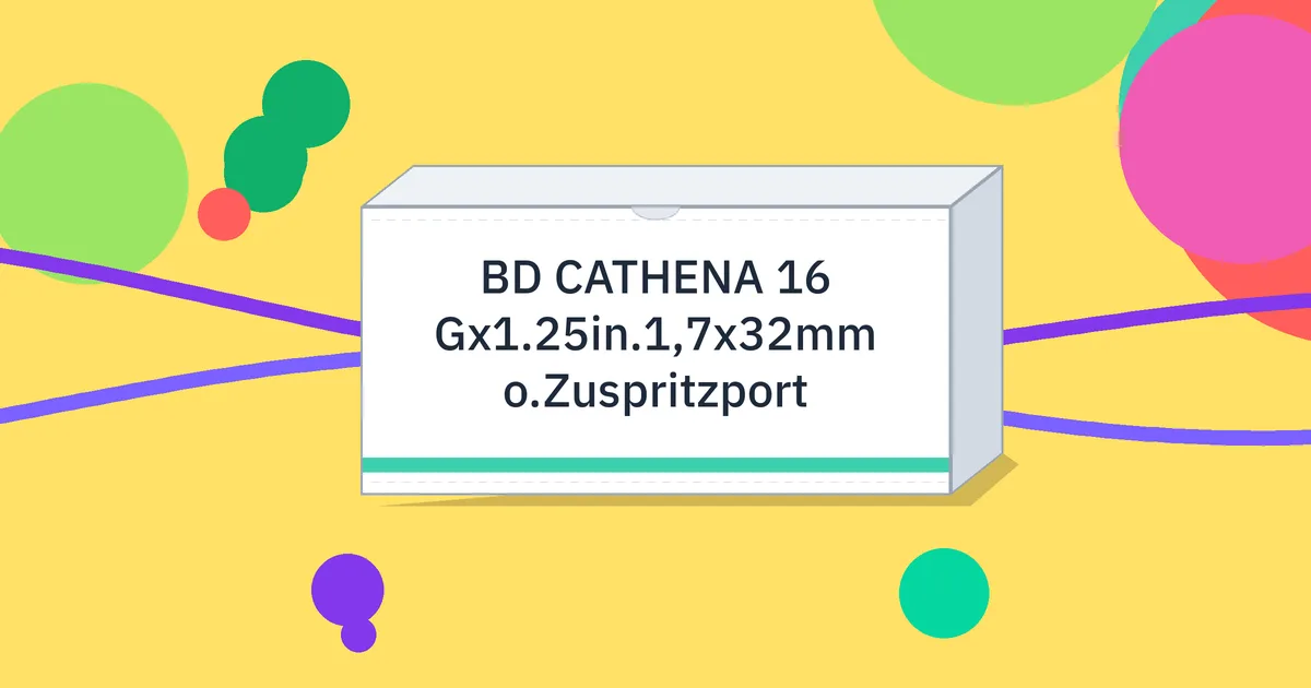 Symbolbild: Packung mit der Aufschrift BD CATHENA 16 Gx1.25in.1,7x32mm o.Zuspritzport (PZN 16934704) – Verfügbarkeit und Bezug in Apotheken in Frankfurt am Main