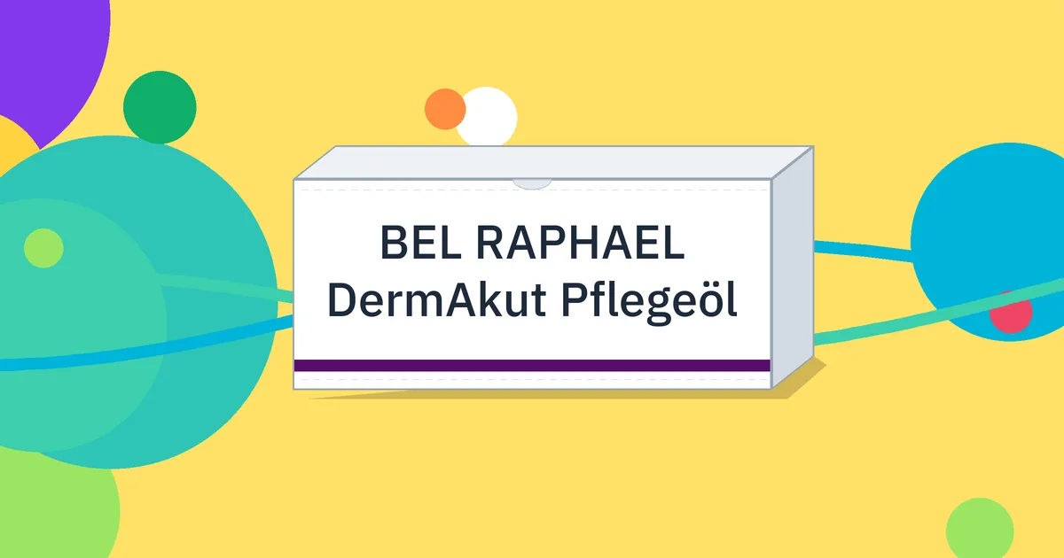 Symbolbild: Packung mit der Aufschrift BEL RAPHAEL DermAkut Pflegeöl (PZN 17256086) – Verfügbarkeit und Bezug in Apotheken in Frankfurt am Main
