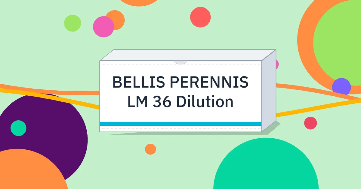 Symbolbild: Packung mit der Aufschrift BELLIS PERENNIS LM 36 Dilution (PZN 12791797) – Verfügbarkeit und Bezug in Apotheken in Frankfurt am Main