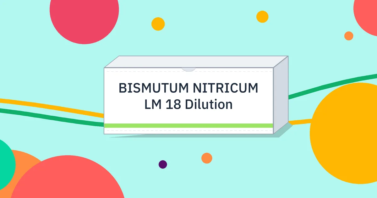 Symbolbild: Packung mit der Aufschrift BISMUTUM NITRICUM LM 18 Dilution (PZN 13387041) – Verfügbarkeit und Bezug in Apotheken in Frankfurt am Main