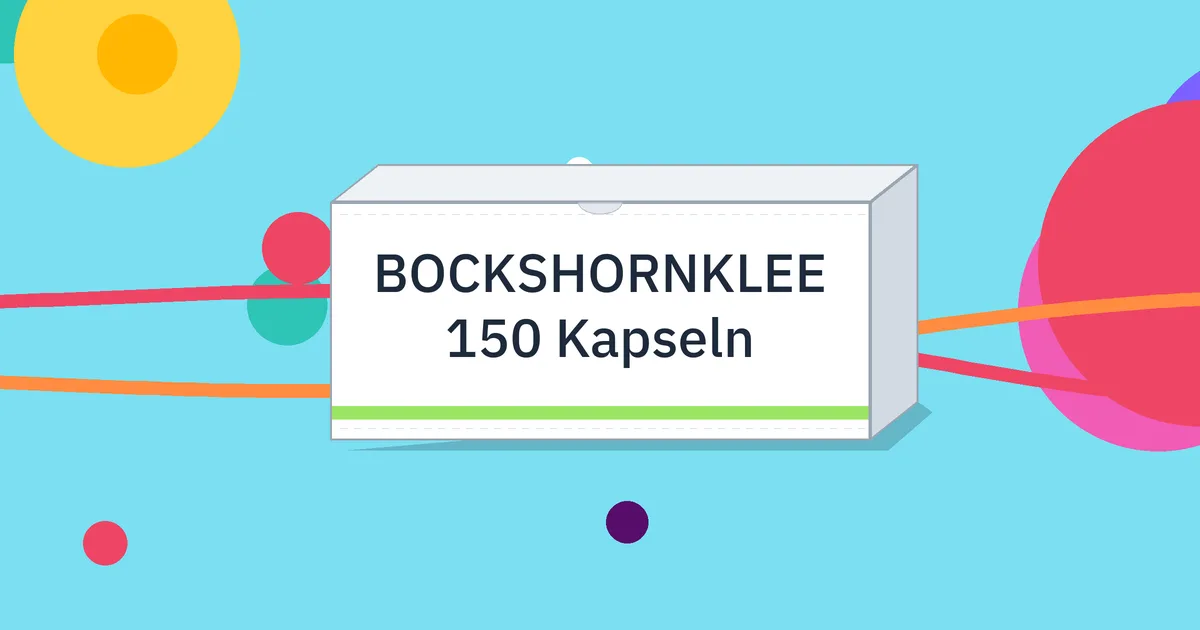 Symbolbild: Packung mit der Aufschrift BOCKSHORNKLEE 150 Kapseln (PZN 18665295) – Verfügbarkeit und Bezug in Apotheken in Frankfurt am Main
