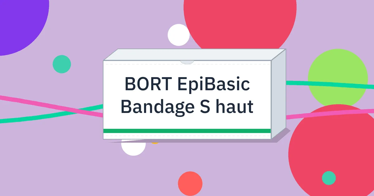 Symbolbild: Packung mit der Aufschrift BORT EpiBasic Bandage S haut (PZN 07673334) – Verfügbarkeit und Bezug in Apotheken in Frankfurt am Main