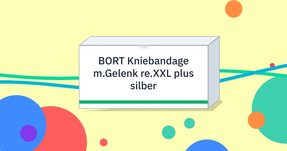 Symbolbild: Packung mit der Aufschrift BORT Kniebandage m.Gelenk re.XXL plus silber (PZN 11055406) – Verfügbarkeit und Bezug in Apotheken in Frankfurt am Main