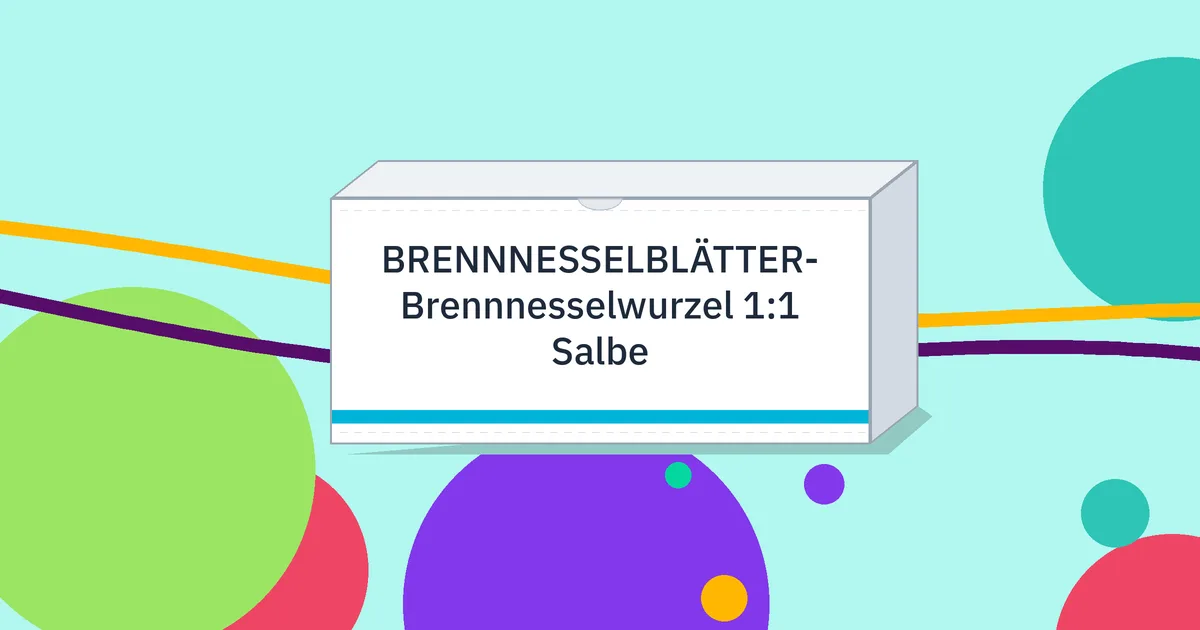 Symbolbild: Packung mit der Aufschrift BRENNNESSELBLÄTTER-Brennnesselwurzel 1:1 Salbe (PZN 17937478) – Verfügbarkeit und Bezug in Apotheken in Frankfurt am Main
