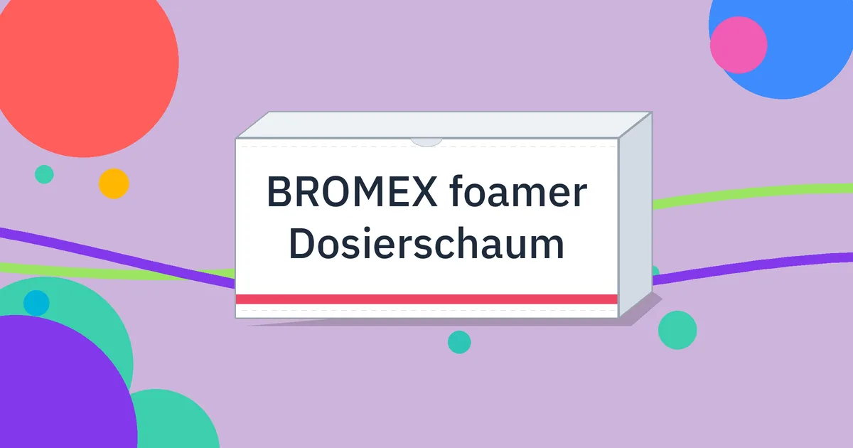 Symbolbild: Packung mit der Aufschrift BROMEX foamer Dosierschaum (PZN 11070274) – Verfügbarkeit und Bezug in Apotheken in Frankfurt am Main