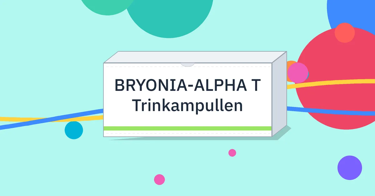 Symbolbild: Packung mit der Aufschrift BRYONIA-ALPHA T Trinkampullen (PZN 10223184) – Verfügbarkeit und Bezug in Apotheken in Frankfurt am Main