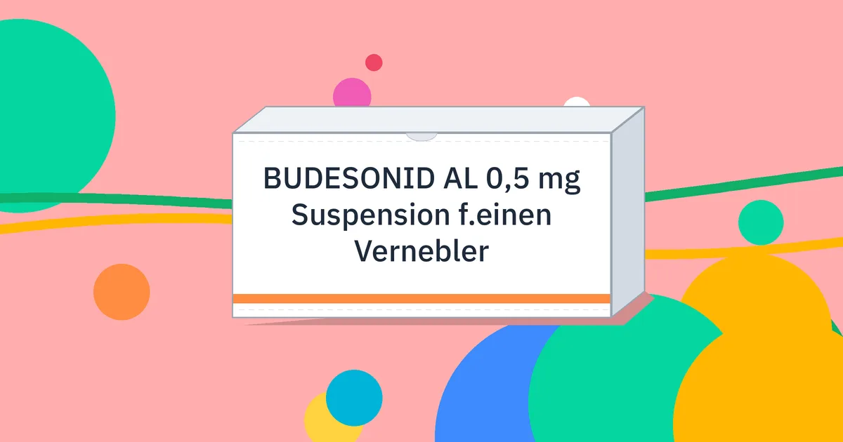 Symbolbild: Packung mit der Aufschrift BUDESONID AL 0,5 mg Suspension f.einen Vernebler (PZN 14270708) – Verfügbarkeit und Bezug in Apotheken in Frankfurt am Main
