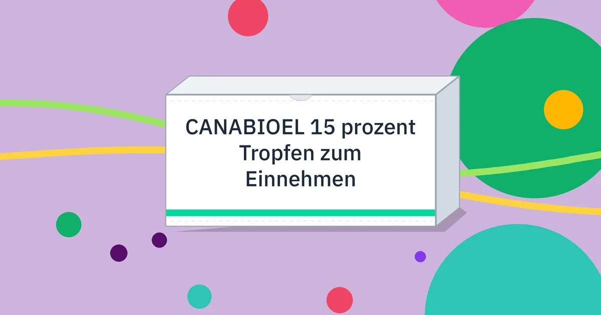 Symbolbild: Packung mit der Aufschrift CANABIOEL 15 prozent Tropfen zum Einnehmen (PZN 16612828) – Verfügbarkeit und Bezug in Apotheken in Frankfurt am Main