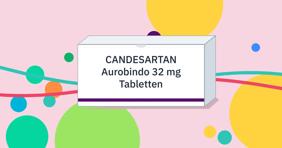 Symbolbild: Packung mit der Aufschrift CANDESARTAN Aurobindo 32 mg Tabletten (PZN 10142161) – Verfügbarkeit und Bezug in Apotheken in Frankfurt am Main