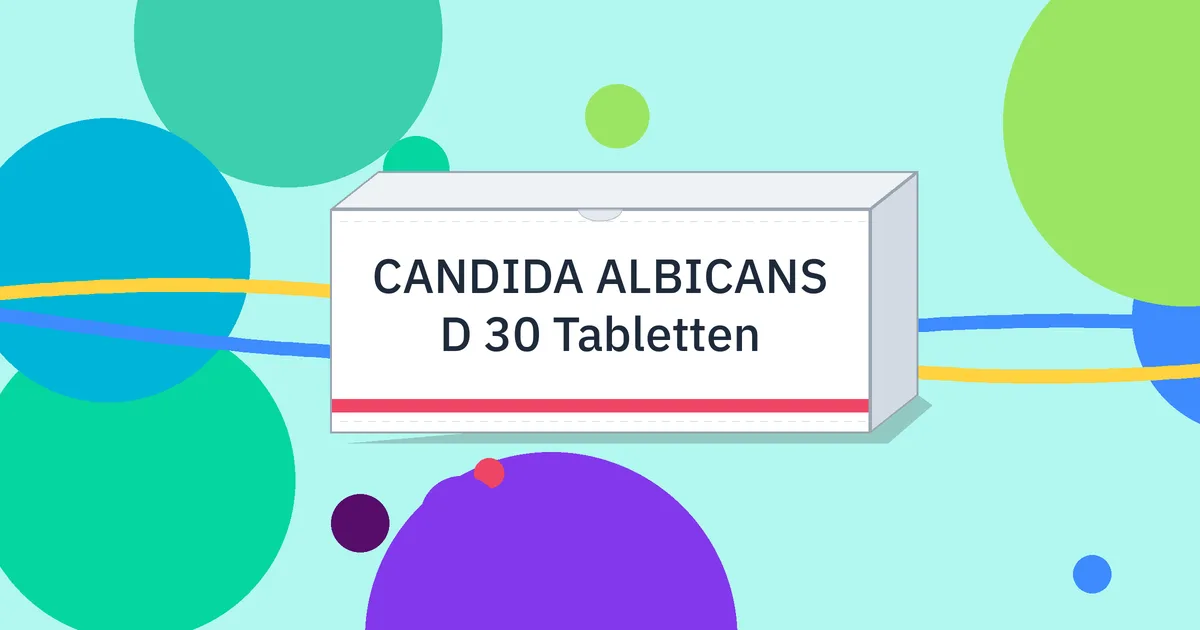 Symbolbild: Packung mit der Aufschrift CANDIDA ALBICANS D 30 Tabletten (PZN 07163107) – Verfügbarkeit und Bezug in Apotheken in Frankfurt am Main