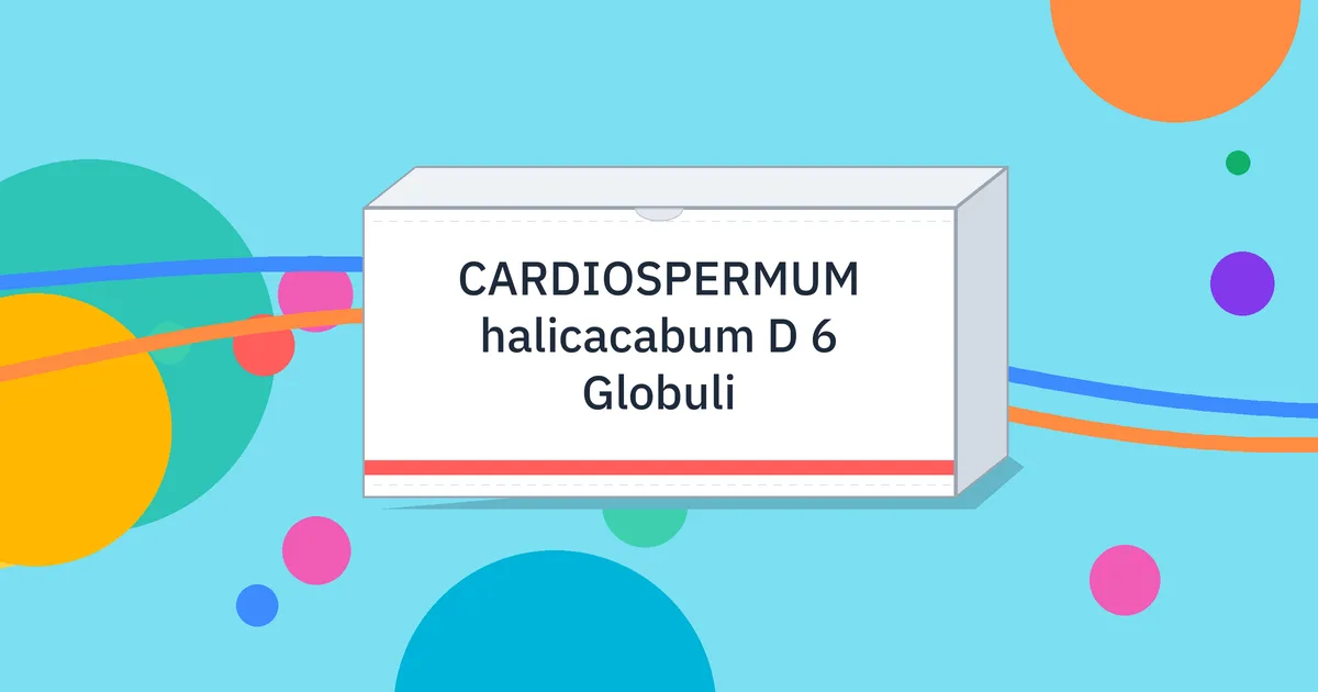Symbolbild: Packung mit der Aufschrift CARDIOSPERMUM halicacabum D 6 Globuli (PZN 19685176) – Verfügbarkeit und Bezug in Apotheken in Frankfurt am Main