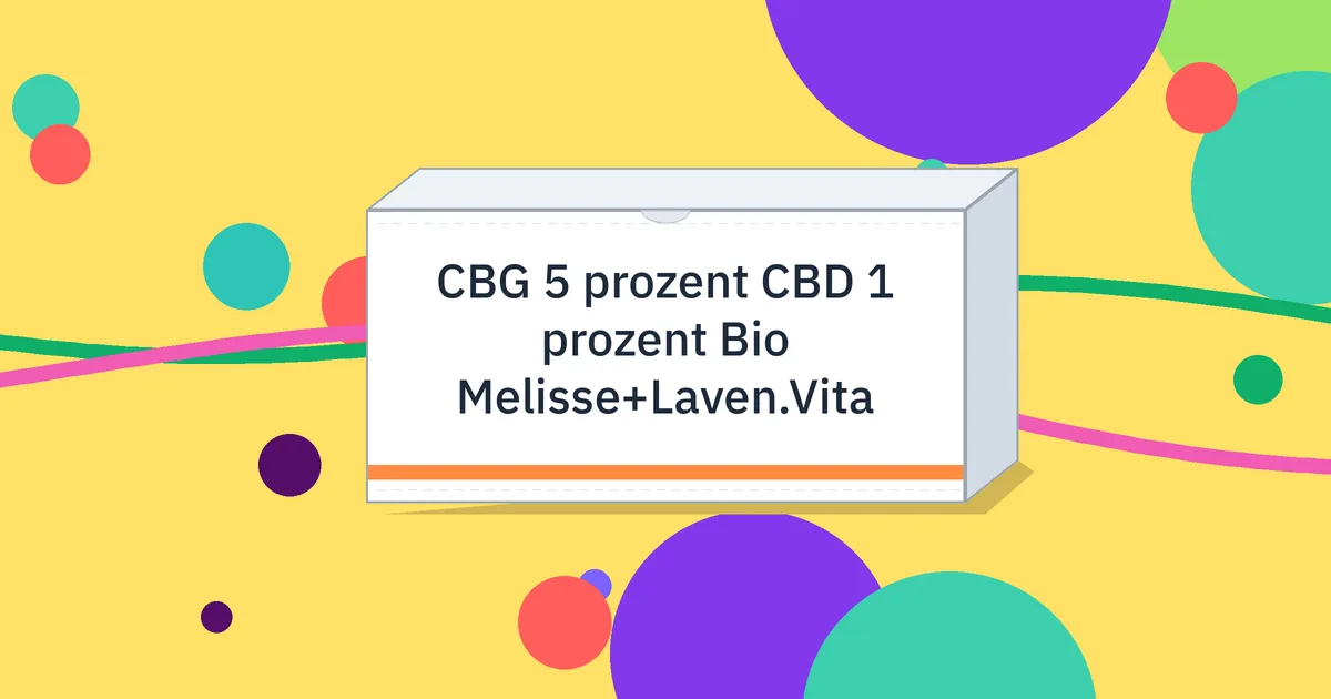Symbolbild: Packung mit der Aufschrift CBG 5 prozent CBD 1 prozent Bio Melisse+Laven.Vita (PZN 17944774) – Verfügbarkeit und Bezug in Apotheken in Frankfurt am Main
