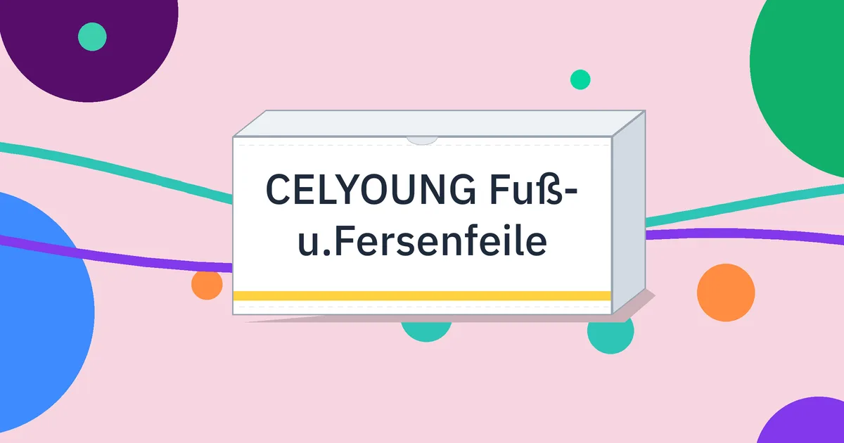 Symbolbild: Packung mit der Aufschrift CELYOUNG Fuß- u.Fersenfeile (PZN 04953085) – Verfügbarkeit und Bezug in Apotheken in Frankfurt am Main