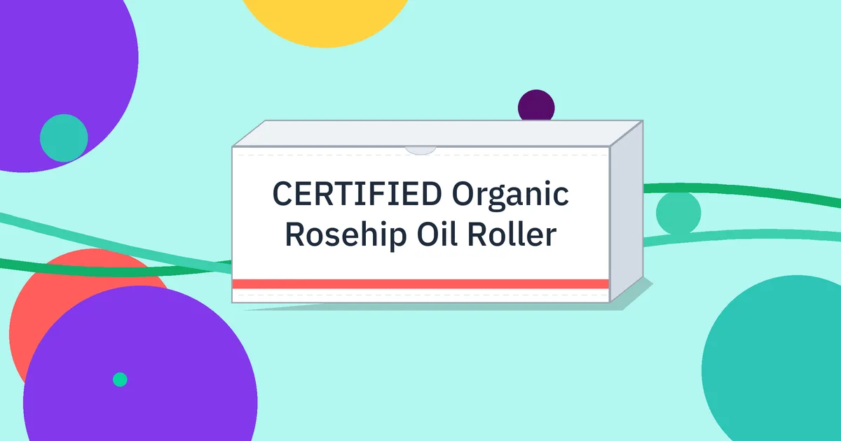 Symbolbild: Packung mit der Aufschrift CERTIFIED Organic Rosehip Oil Roller (PZN 18772737) – Verfügbarkeit und Bezug in Apotheken in Frankfurt am Main