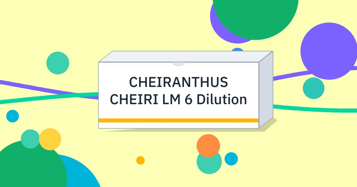 Symbolbild: Packung mit der Aufschrift CHEIRANTHUS CHEIRI LM 6 Dilution (PZN 13439358) – Verfügbarkeit und Bezug in Apotheken in Frankfurt am Main
