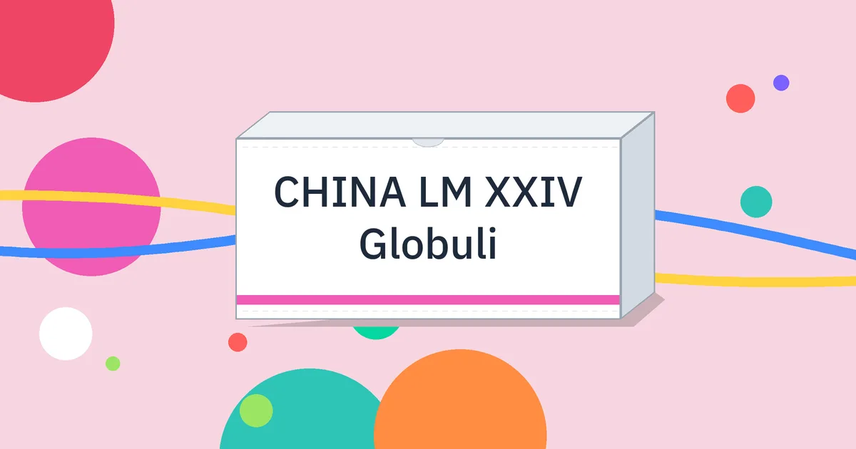 Symbolbild: Packung mit der Aufschrift CHINA LM XXIV Globuli (PZN 02677356) – Verfügbarkeit und Bezug in Apotheken in Frankfurt am Main
