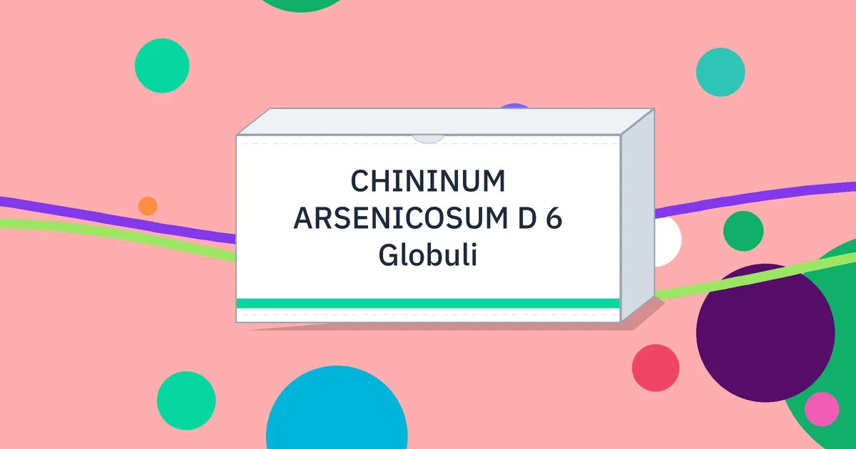 Symbolbild: Packung mit der Aufschrift CHININUM ARSENICOSUM D 6 Globuli (PZN 02117479) – Verfügbarkeit und Bezug in Apotheken in Frankfurt am Main