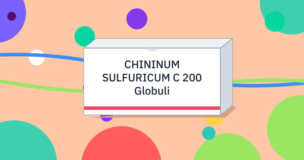 Symbolbild: Packung mit der Aufschrift CHININUM SULFURICUM C 200 Globuli (PZN 16690076) – Verfügbarkeit und Bezug in Apotheken in Frankfurt am Main