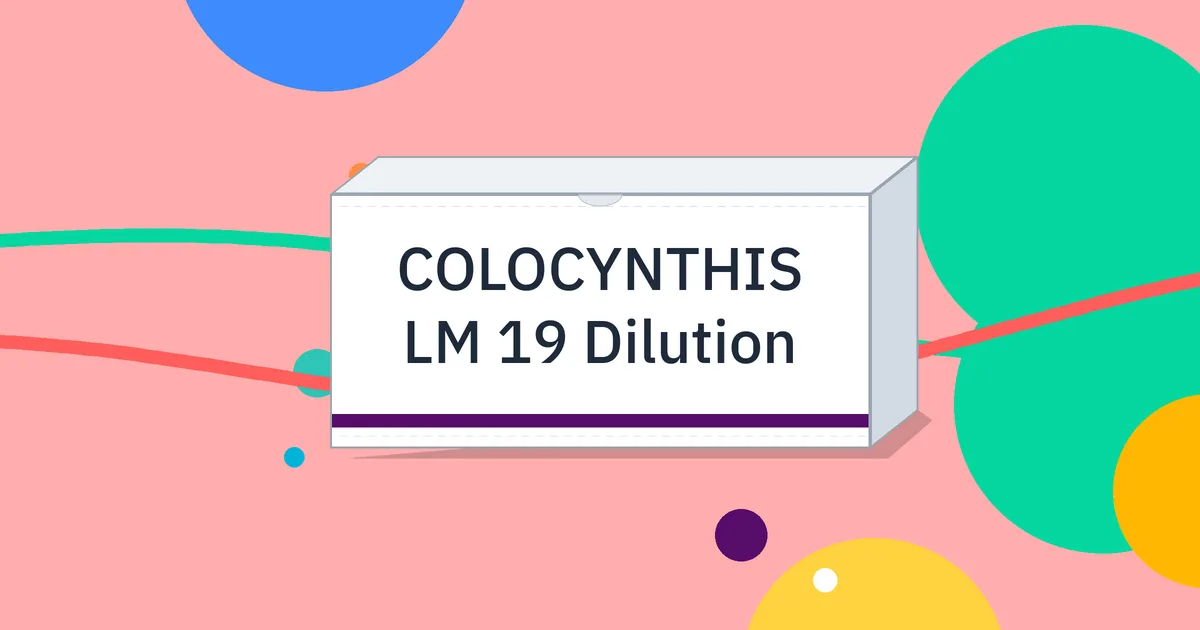 Symbolbild: Packung mit der Aufschrift COLOCYNTHIS LM 19 Dilution (PZN 12832728) – Verfügbarkeit und Bezug in Apotheken in Frankfurt am Main