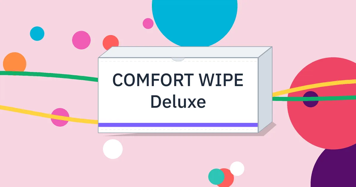 Symbolbild: Packung mit der Aufschrift COMFORT WIPE Deluxe (PZN 13334524) – Verfügbarkeit und Bezug in Apotheken in Frankfurt am Main
