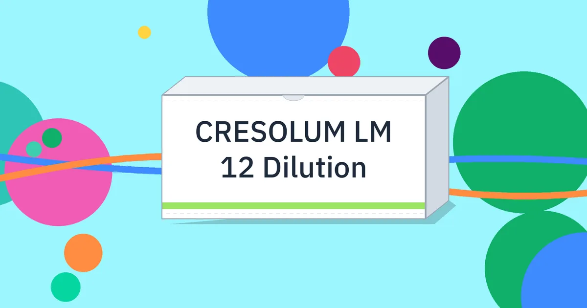 Symbolbild: Packung mit der Aufschrift CRESOLUM LM 12 Dilution (PZN 13456316) – Verfügbarkeit und Bezug in Apotheken in Frankfurt am Main