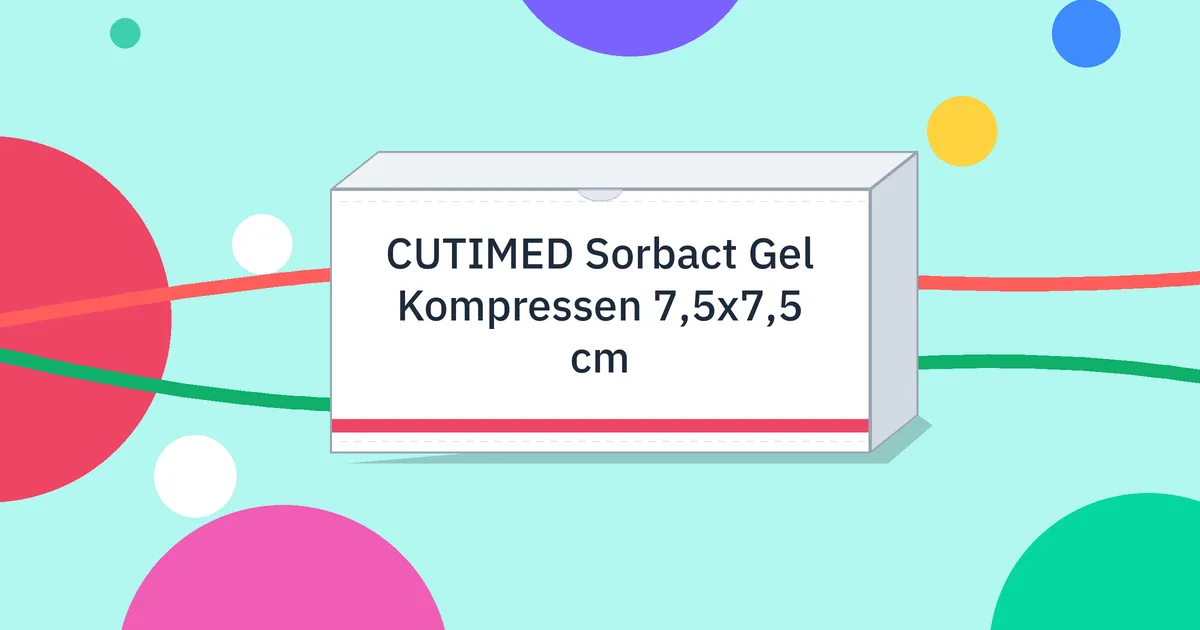 Symbolbild: Packung mit der Aufschrift CUTIMED Sorbact Gel Kompressen 7,5x7,5 cm (PZN 19365187) – Verfügbarkeit und Bezug in Apotheken in Frankfurt am Main