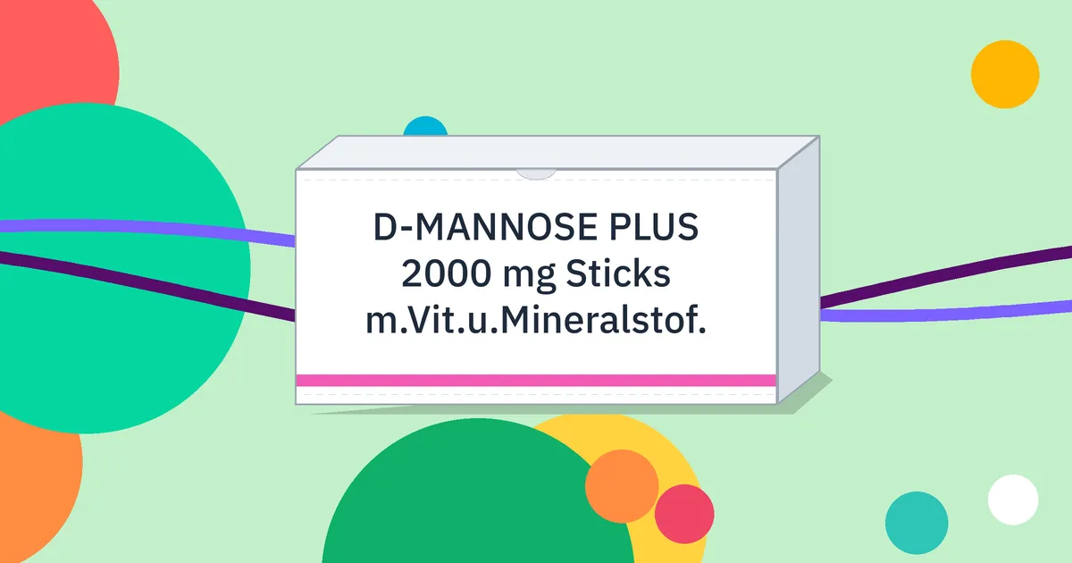 Symbolbild: Packung mit der Aufschrift D-MANNOSE PLUS 2000 mg Sticks m.Vit.u.Mineralstof. (PZN 15211375) – Verfügbarkeit und Bezug in Apotheken in Frankfurt am Main