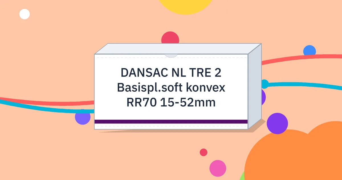 Symbolbild: Packung mit der Aufschrift DANSAC NL TRE 2 Basispl.soft konvex RR70 15-52mm (PZN 18002784) – Verfügbarkeit und Bezug in Apotheken in Frankfurt am Main