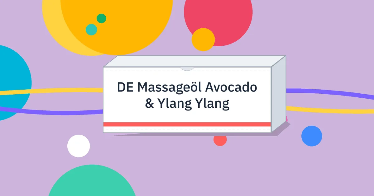 Symbolbild: Packung mit der Aufschrift DE Massageöl Avocado & Ylang Ylang (PZN 18134468) – Verfügbarkeit und Bezug in Apotheken in Frankfurt am Main