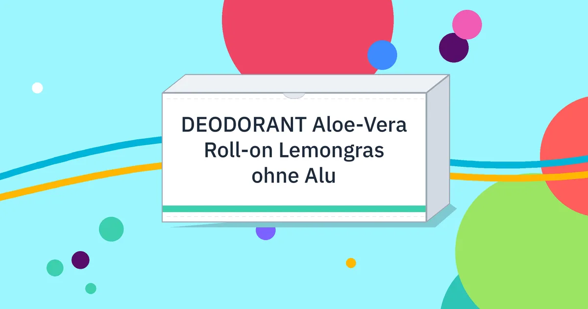 Symbolbild: Packung mit der Aufschrift DEODORANT Aloe-Vera Roll-on Lemongras ohne Alu (PZN 12146186) – Verfügbarkeit und Bezug in Apotheken in Frankfurt am Main
