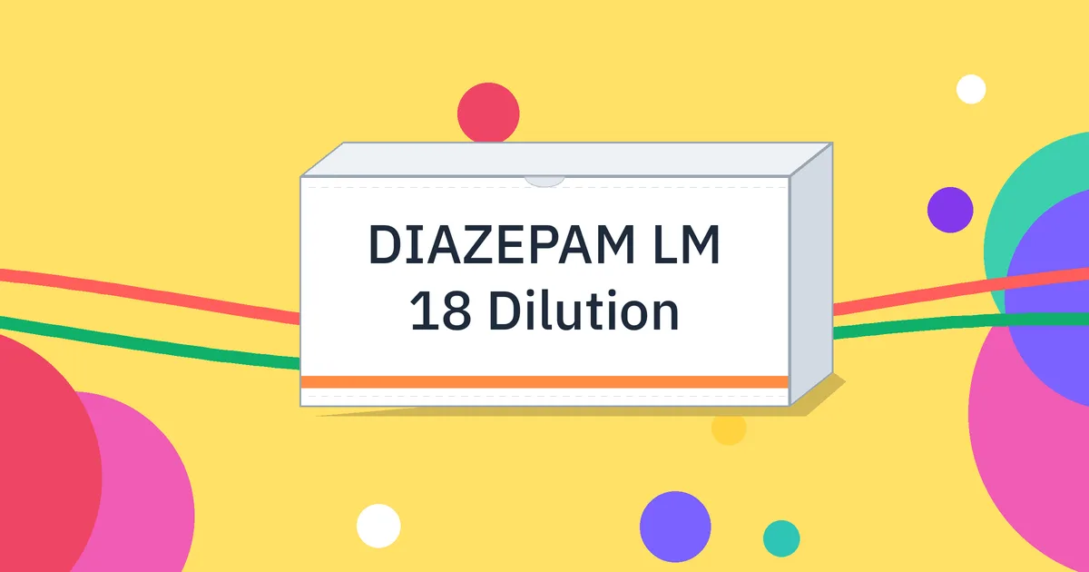Symbolbild: Packung mit der Aufschrift DIAZEPAM LM 18 Dilution (PZN 12840900) – Verfügbarkeit und Bezug in Apotheken in Frankfurt am Main