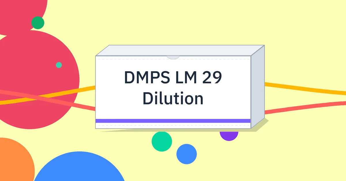 Symbolbild: Packung mit der Aufschrift DMPS LM 29 Dilution (PZN 13466295) – Verfügbarkeit und Bezug in Apotheken in Frankfurt am Main