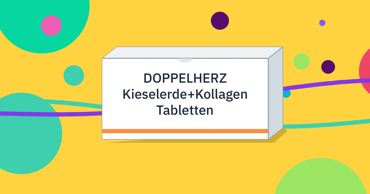 Symbolbild: Packung mit der Aufschrift DOPPELHERZ Kieselerde+Kollagen Tabletten (PZN 16322237) – Verfügbarkeit und Bezug in Apotheken in Frankfurt am Main