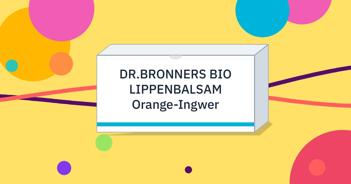 Symbolbild: Packung mit der Aufschrift DR.BRONNERS BIO LIPPENBALSAM Orange-Ingwer (PZN 19242102) – Verfügbarkeit und Bezug in Apotheken in Frankfurt am Main