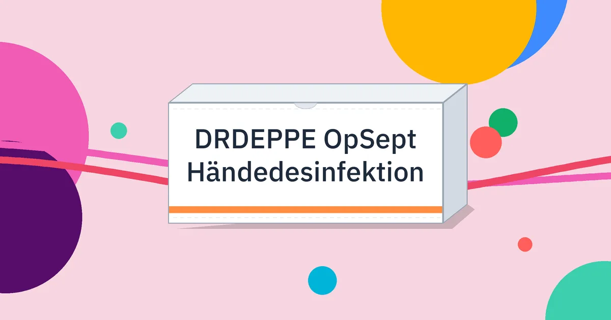 Symbolbild: Packung mit der Aufschrift DRDEPPE OpSept Händedesinfektion (PZN 20274260) – Verfügbarkeit und Bezug in Apotheken in Frankfurt am Main