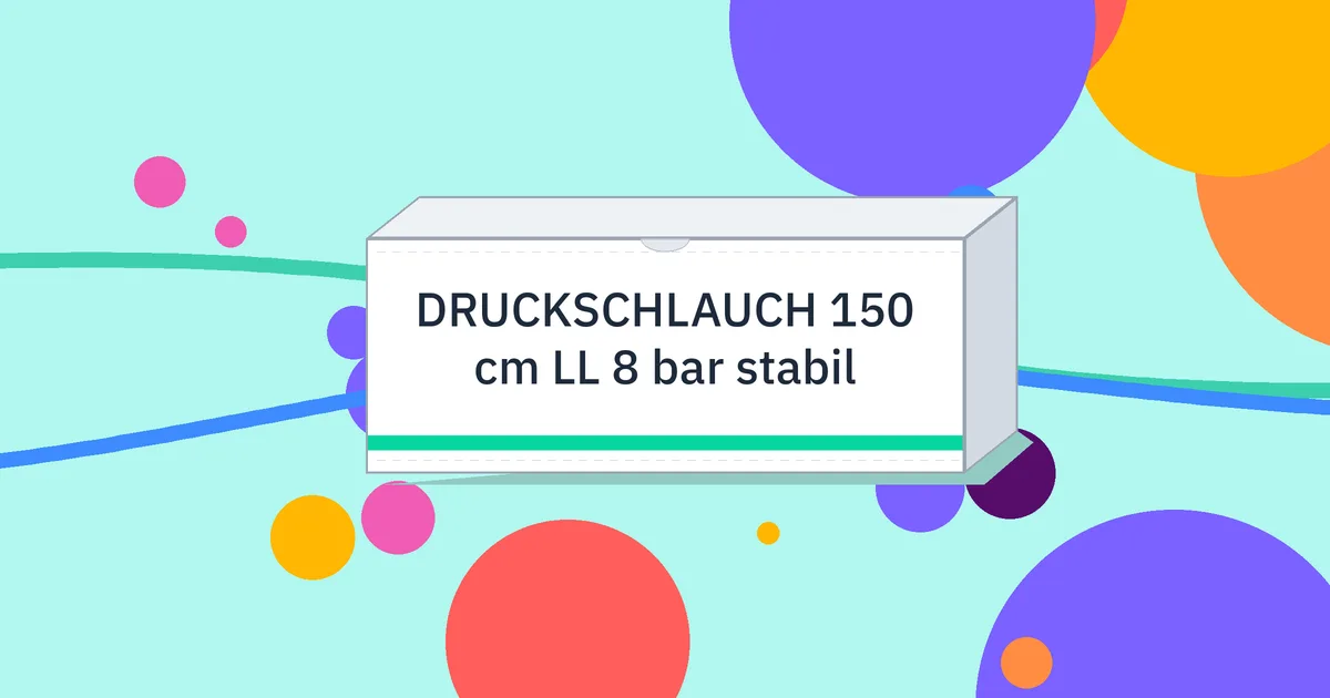 Symbolbild: Packung mit der Aufschrift DRUCKSCHLAUCH 150 cm LL 8 bar stabil (PZN 17487495) – Verfügbarkeit und Bezug in Apotheken in Frankfurt am Main